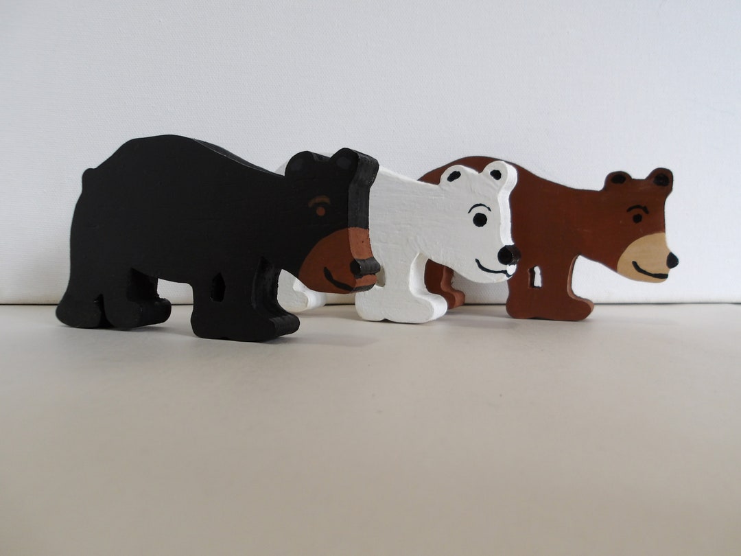 Wooden Bear Shelf Sitters, Tier Tray, Desk Decoration - Etsy