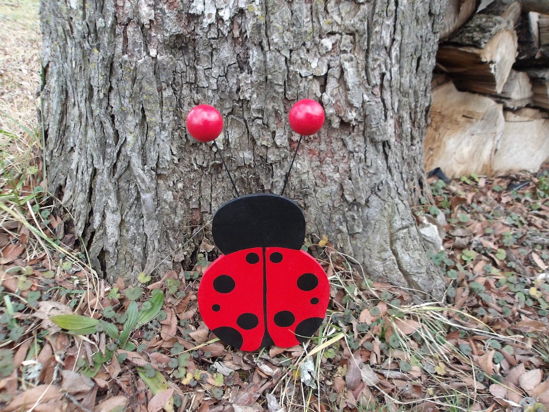 Lady Bug Garden Stakes - Etsy