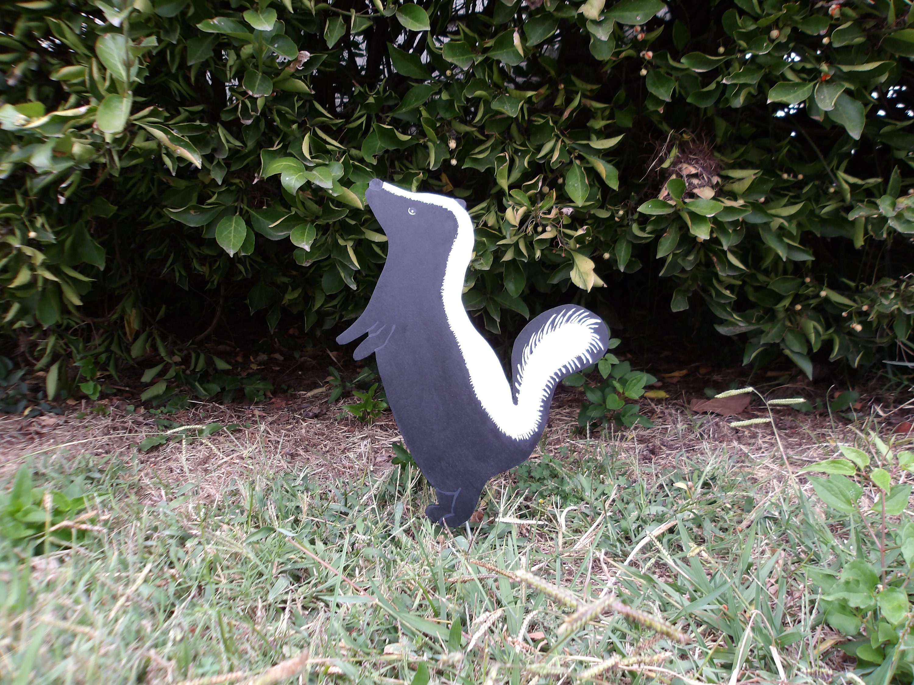 Skunk Yard Stake Wood Outdoor Decoration - Etsy