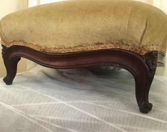 Antique Footstool - Etsy