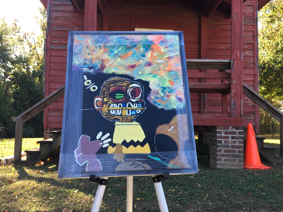 Original Paintings Yellow Art Peanuts Cartoon Art - Etsy