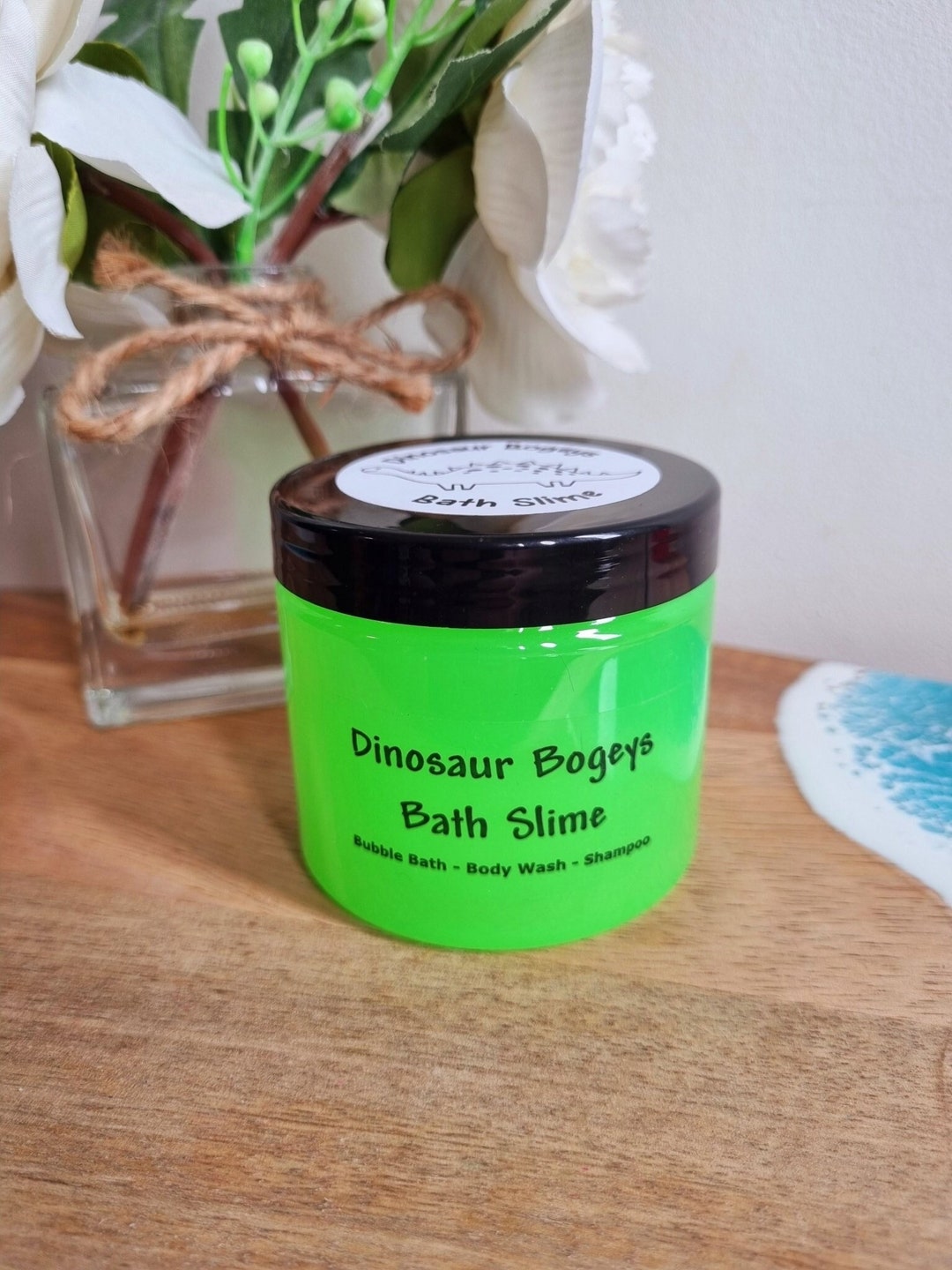 Dinosaur Themed Bath Slime: Novelty Gift, 3-in-1 Bubble Bath, Body Wash ...