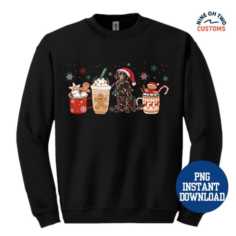 Christmas Lab Graphic - Etsy