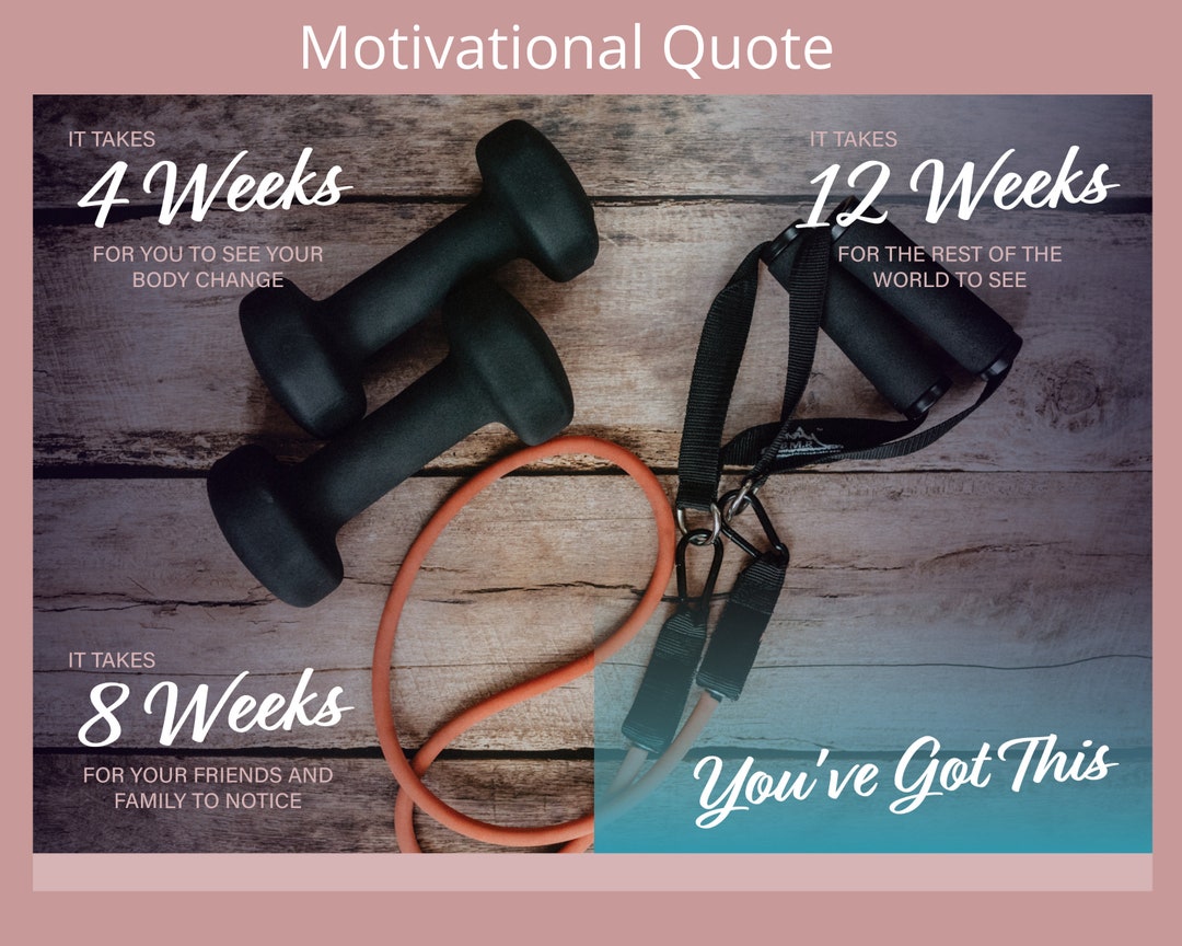12 Week Challenge Motivational Quote Printable - Etsy
