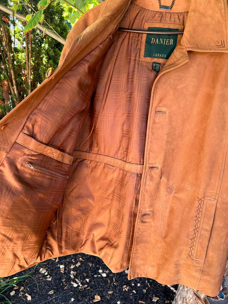 Large Leather Jacket, Free Hand Art, Custom Burned Designs, Pyrography ...