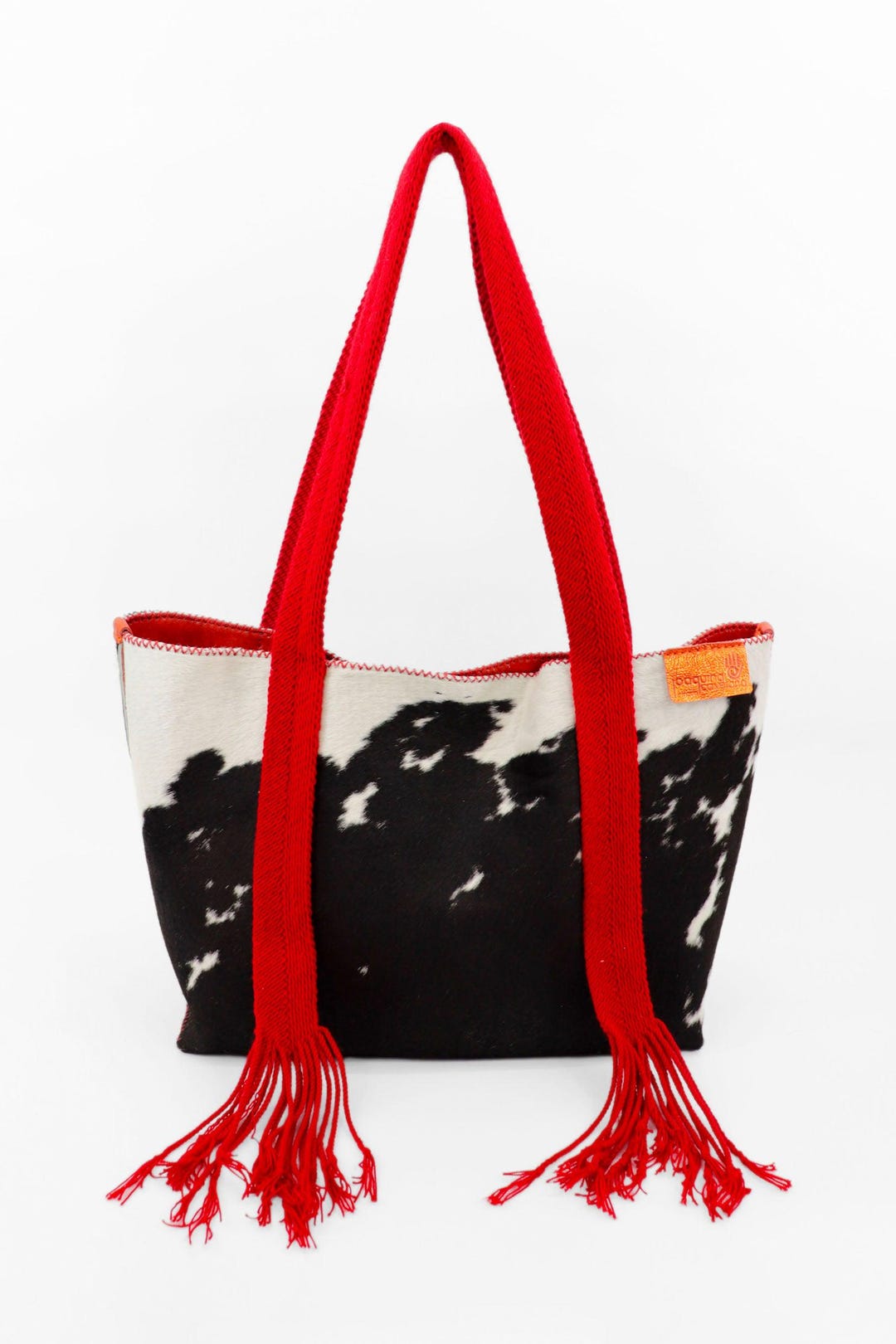 Tote Bag Large Furry Blk&whi - Red #170002 - Etsy