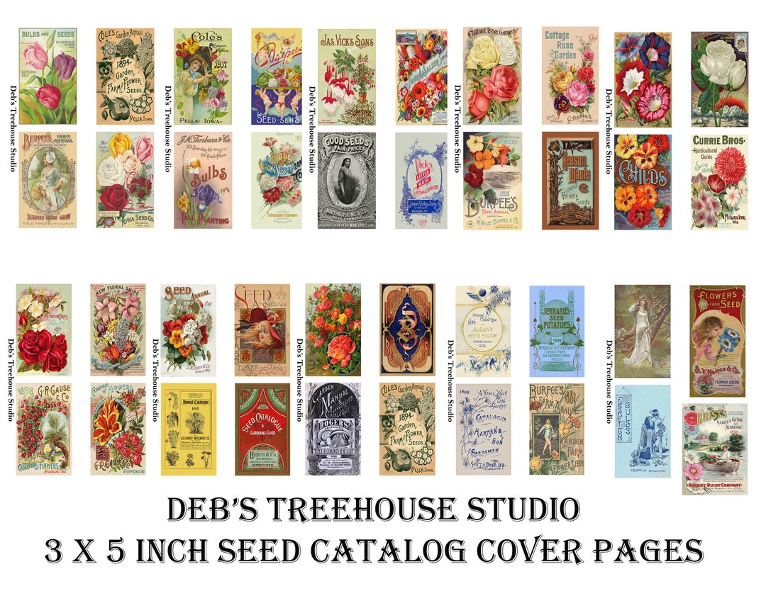 3" X 5" Vintage Seed Catalog Covers for Journal Cards Tags Crafts - Etsy