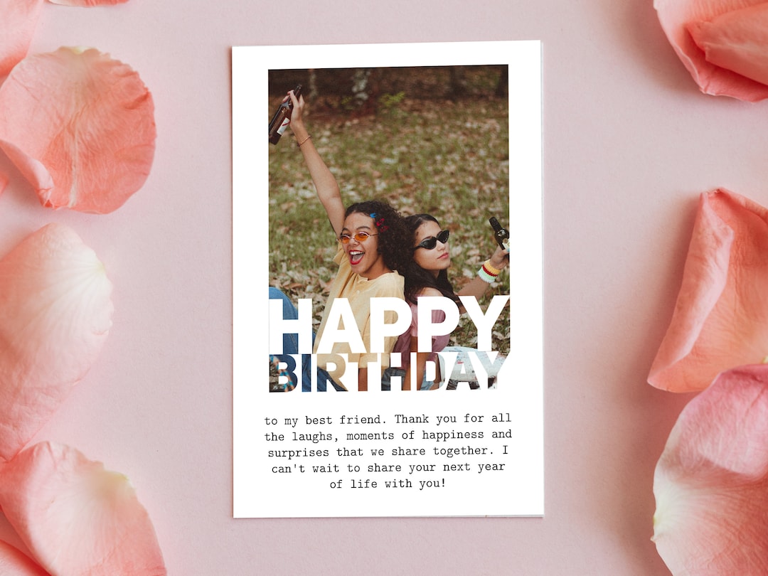 Personalized Birthday Card Birthday Card With Photo Happy - Etsy