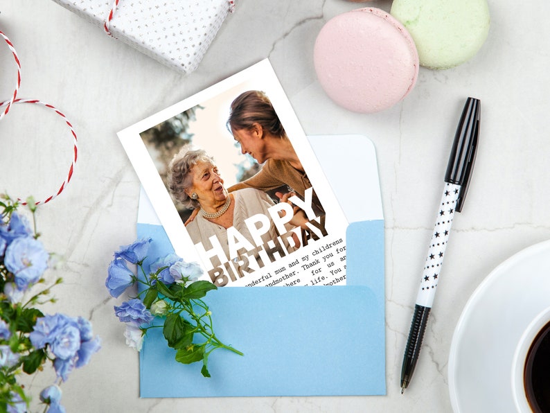Personalized Birthday Card Birthday Card With Photo Happy - Etsy
