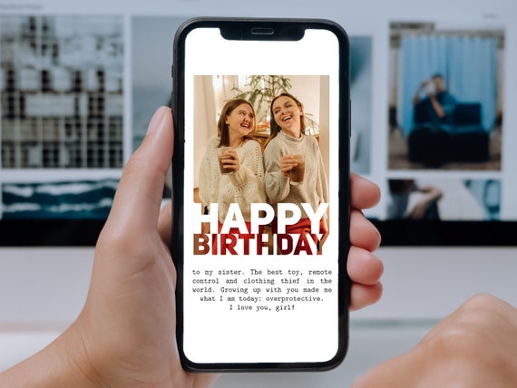 Electronic Birthday Card Digital Birthday Card Personalized - Etsy