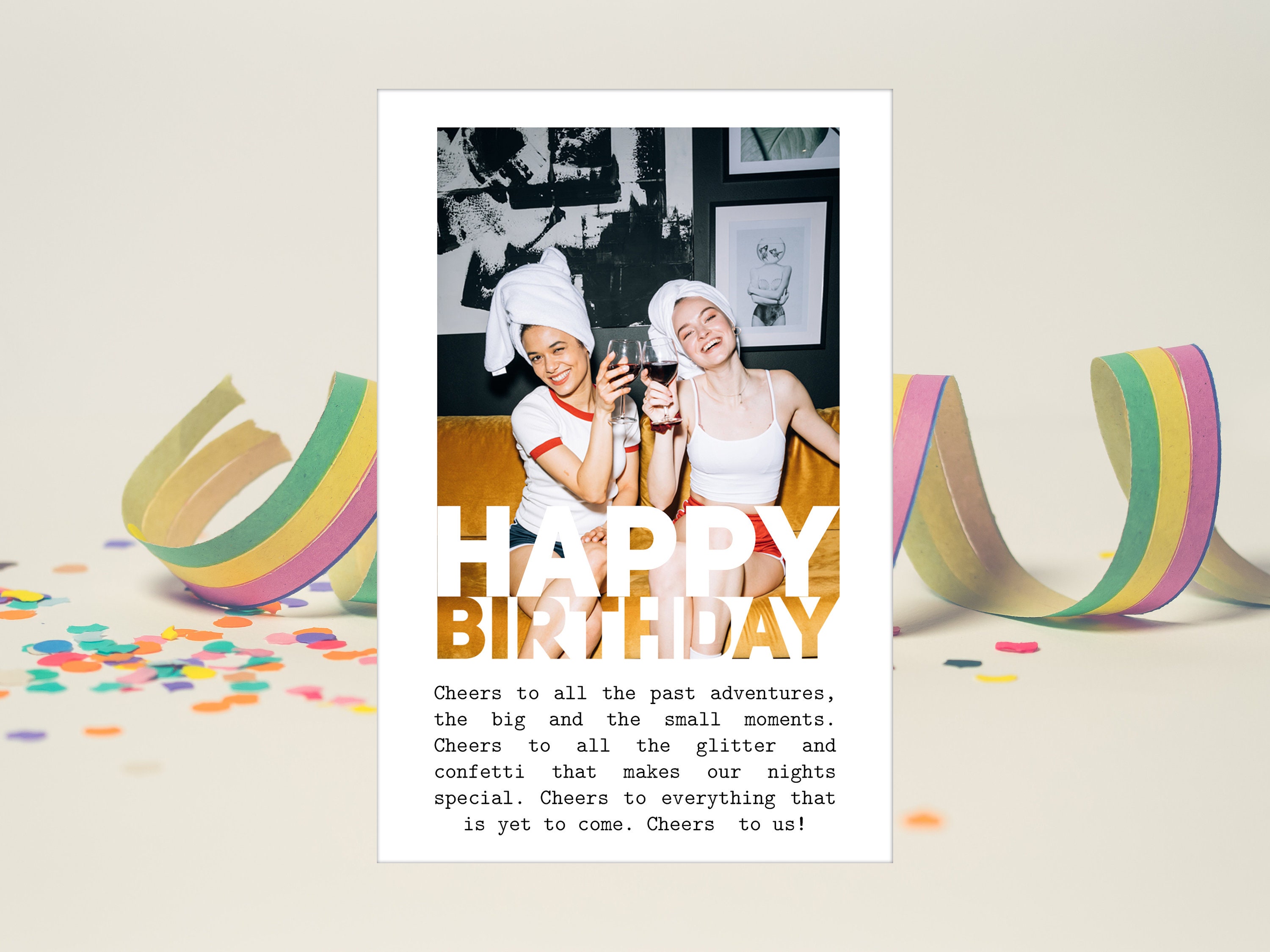Personalized Birthday Card Birthday Card With Photo Happy - Etsy