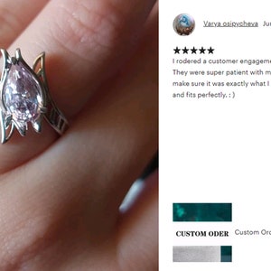 Video Game Theme Inspired 1CT Pear Cut Natural Pink Sapphire Ring, the ...