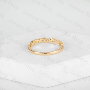 Natural Style Flower&leaf Wedding Ring. Vintage 14K Gold Floral Ring ...