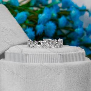 Cottagecore Grape Leaf Silver Couple Ring ,organic Floral Eternity ...