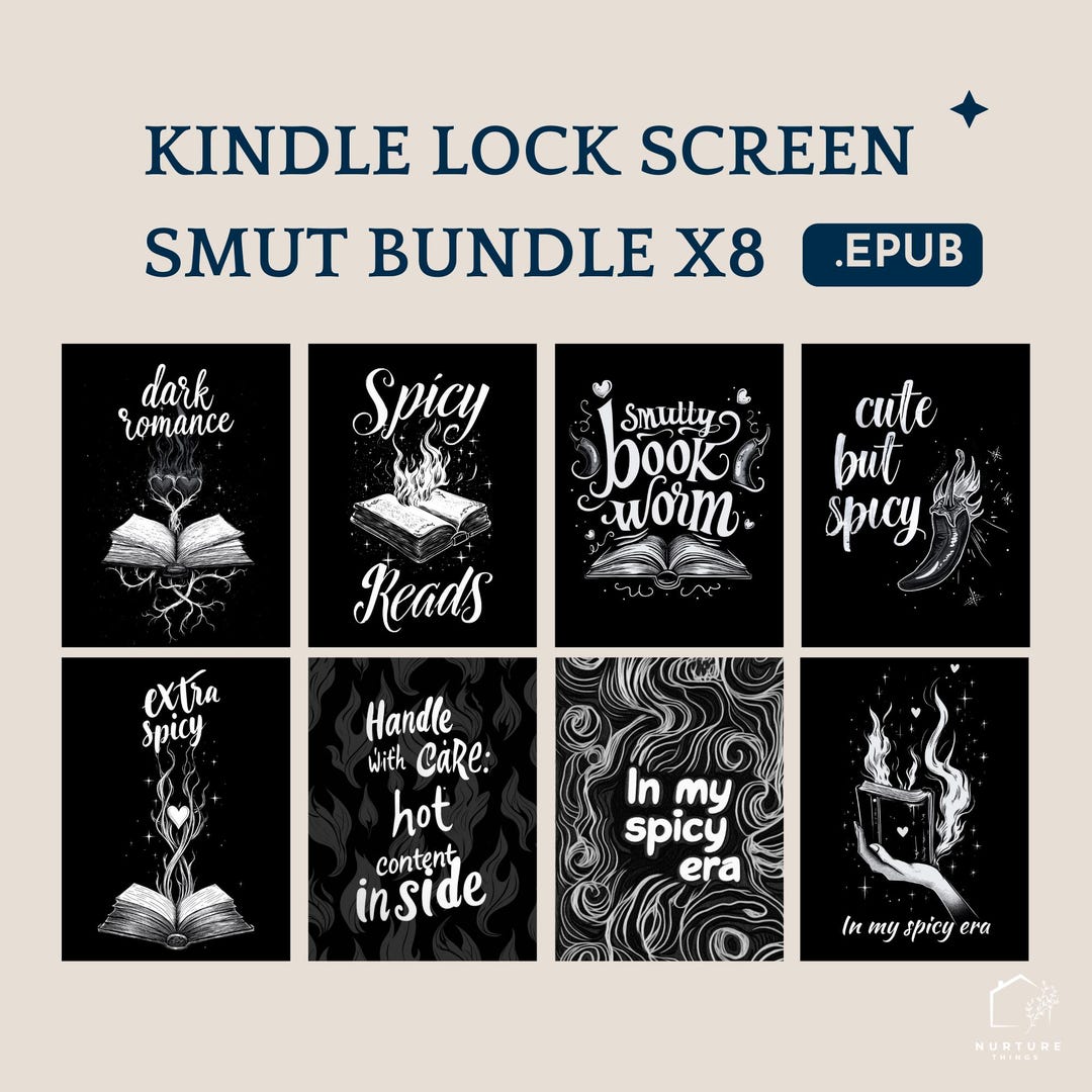 Spicy Reads Kindle Lock Screen Bundle: Smut Girlie Theme (digital ...