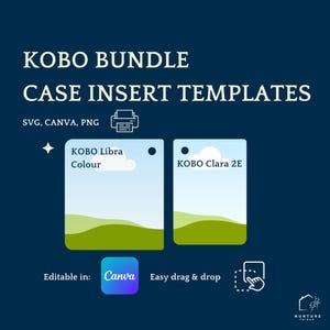 Kobo Insert Template Bundle | KOBO Libra 2 Colour & Clara 2E | Clear ...