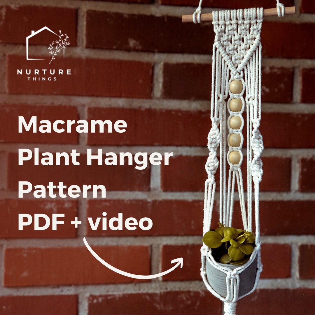 Macrame Plant Hanger Pattern: Beginner Friendly DIY (PDF + Video) - Etsy