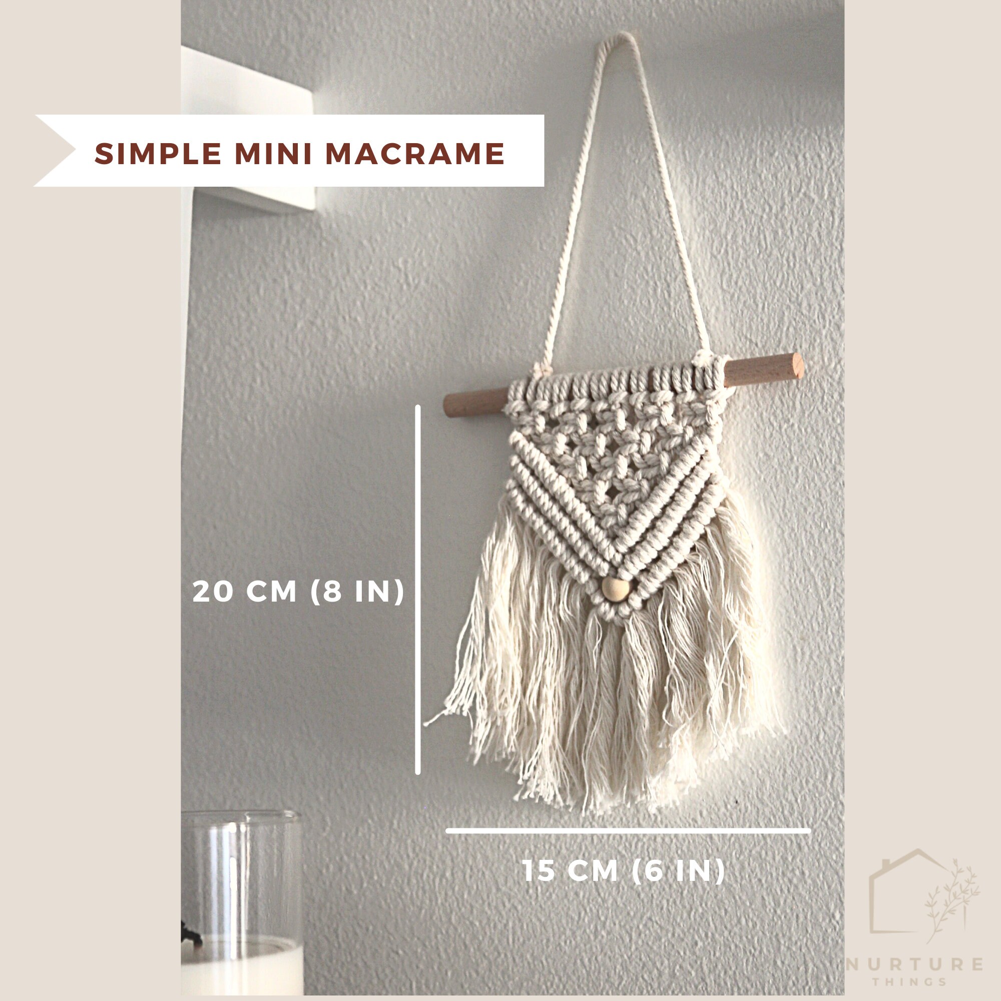 Macrame Mini Wall Hanging Pattern PDF Video / Beginner - Etsy