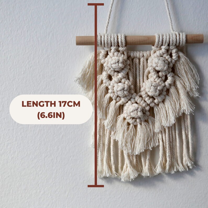 Small Wall Hanging Macrame PDF Pattern Video / Beginner - Etsy
