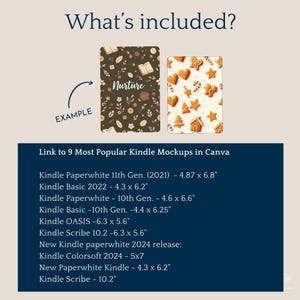 Kindle Insert Template Bundle | All Kindle Models | Kindle Clear Case ...