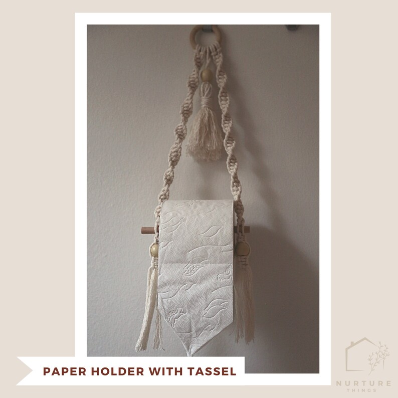 Macrame Paper towel Holder Pattern PDF Video, Beginner Friendly DIY ...