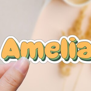 Custom Name Waterproof Sticker Personalized Vinyl Stickers Rainbow Name ...