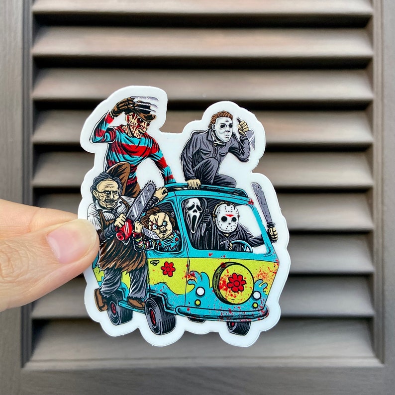 Horror Movie Stickers Scary Spooky Stickers Ghost Sticker - Etsy