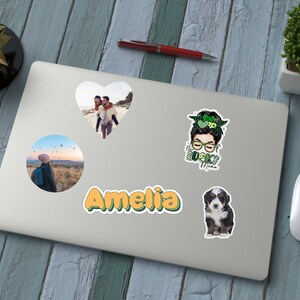 Custom Name Waterproof Sticker Personalized Vinyl Stickers Rainbow Name ...