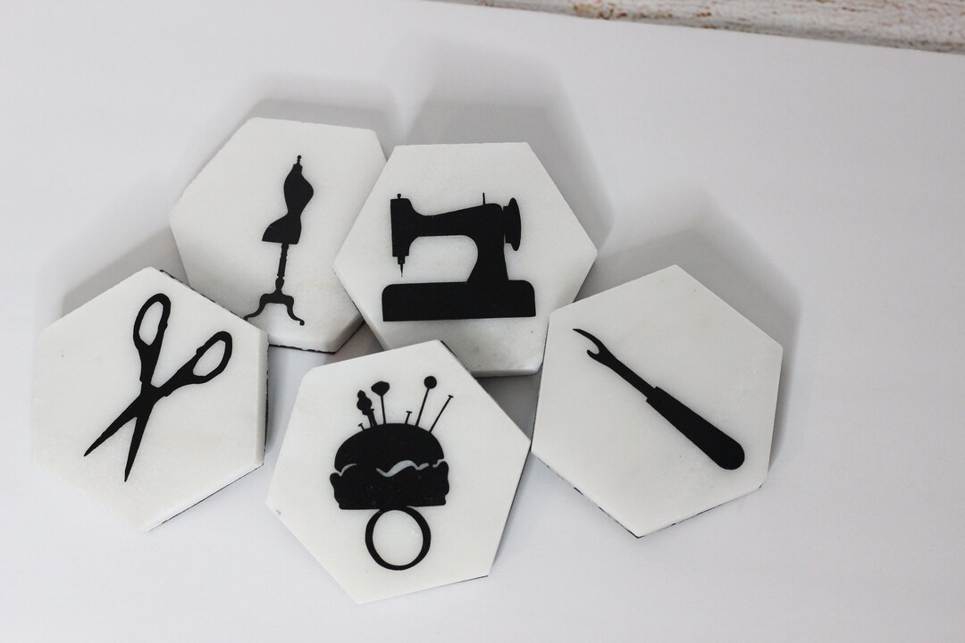 Marble Tile Sewing Pattern Weights, Set of 5, 3 sewing Notions - Etsy