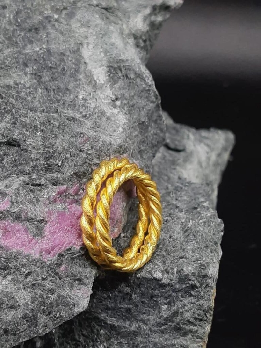 Ring 24K Gold Wedding Ring Handmade, Unisex Ring - Etsy