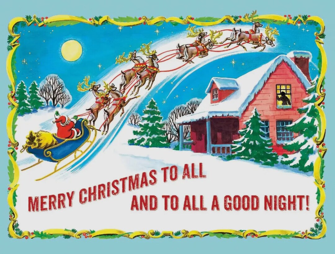 Santa Taking off Boxed Christmas Cards - Etsy