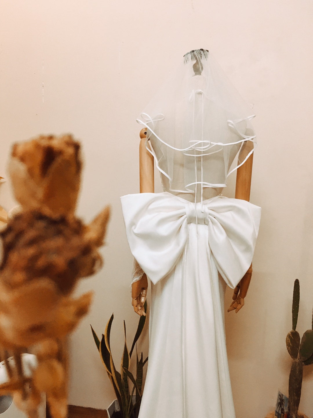 Mesh Veil Bridal Off-white and Gloves Lace Off-white - Etsy