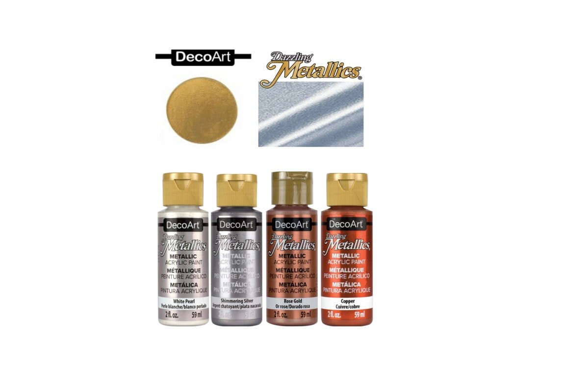 Deco Art Dazzling Metallics 2 Oz Paint Set of 4 Bundle 3 - Etsy