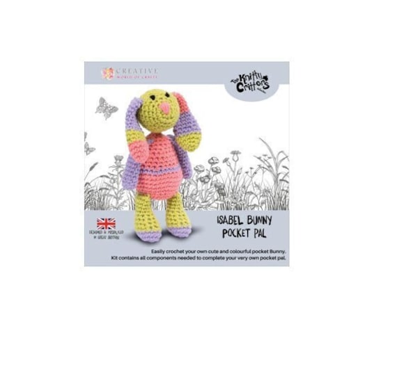 Bunny Amigurumi Crochet Kit DIY Craft Kit Colorful Yarn - Etsy