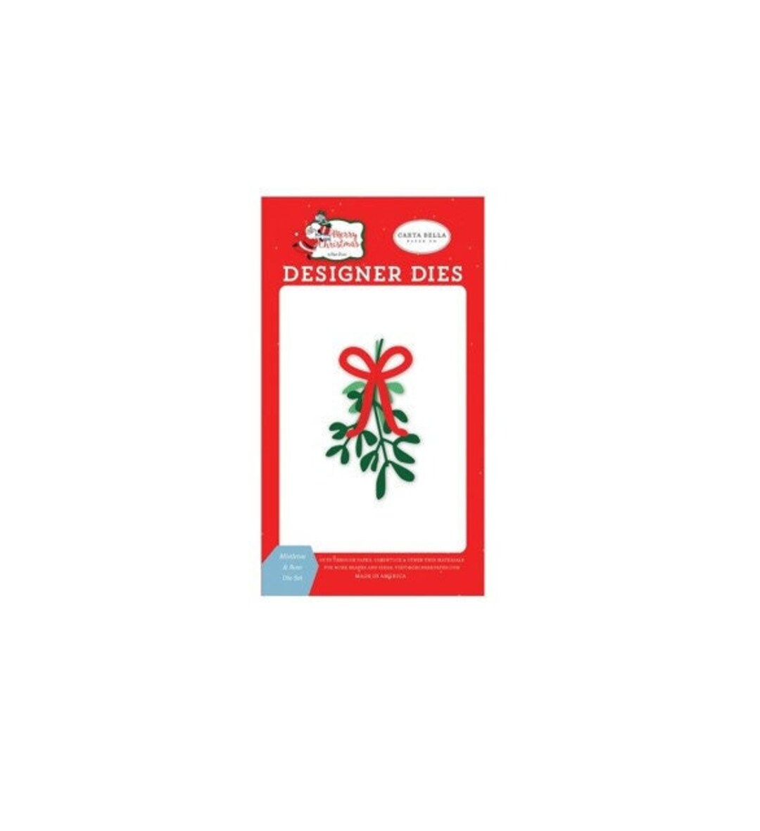 Mistletoe Bow Metal Word Die Set Carta Bella Designer Die Cutters ...