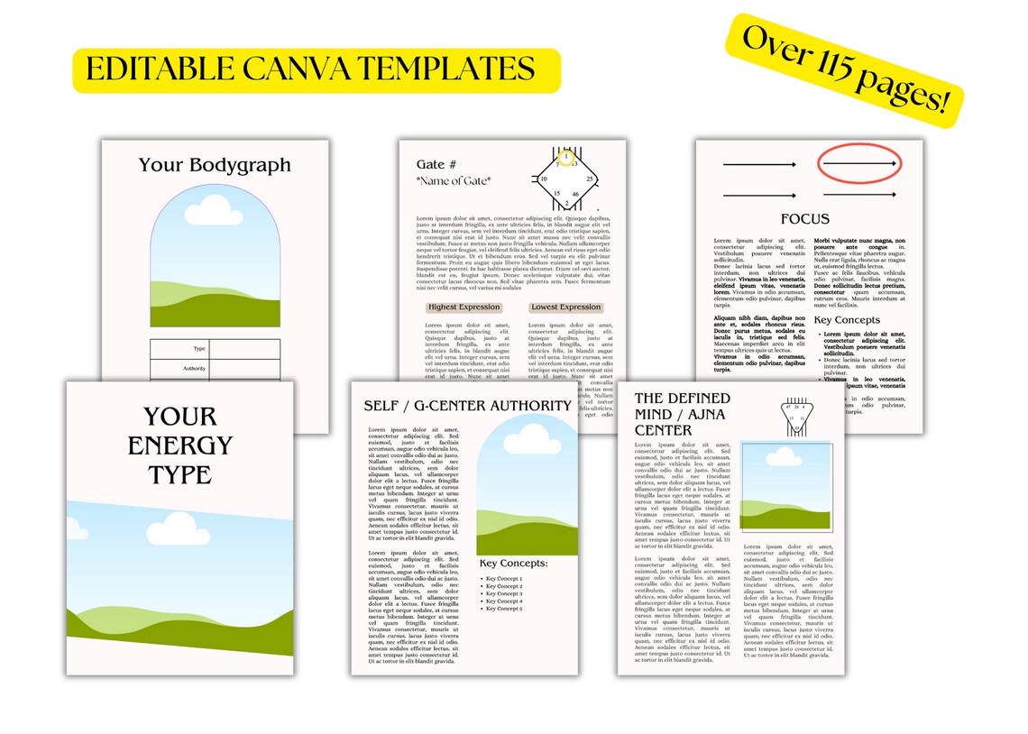Human Design Canva Templates to Create Your Own Readings - Etsy