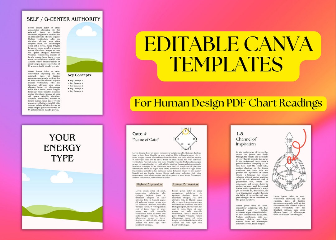 Human Design Canva Templates to Create Your Own Readings - Etsy