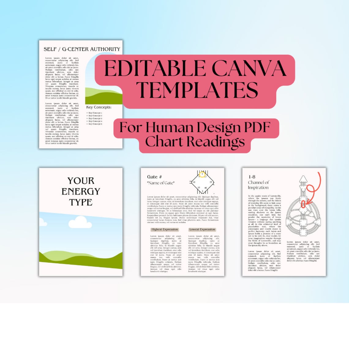 Human Design Canva Templates to Create Your Own Readings - Etsy