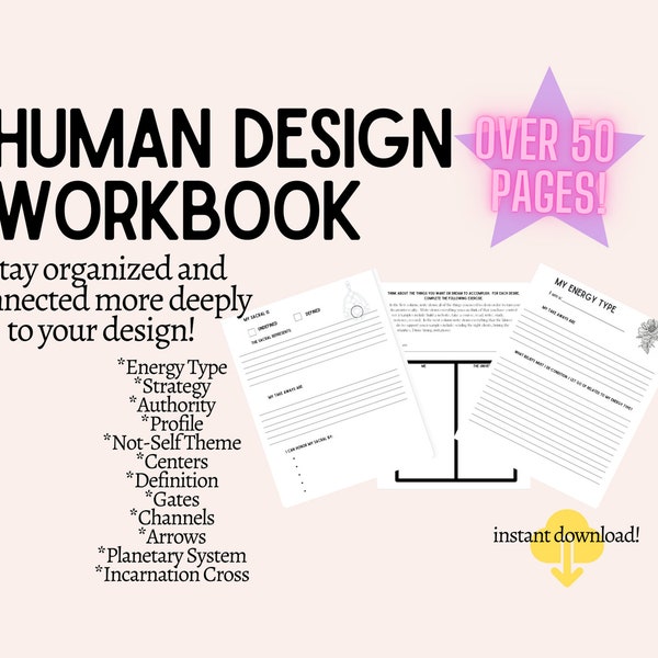 Human Design Workbook - Etsy