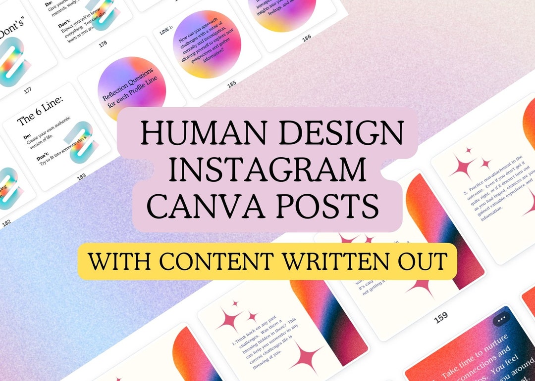 Human Design Instagram Posts Canva Template | Human Design Posts for ...
