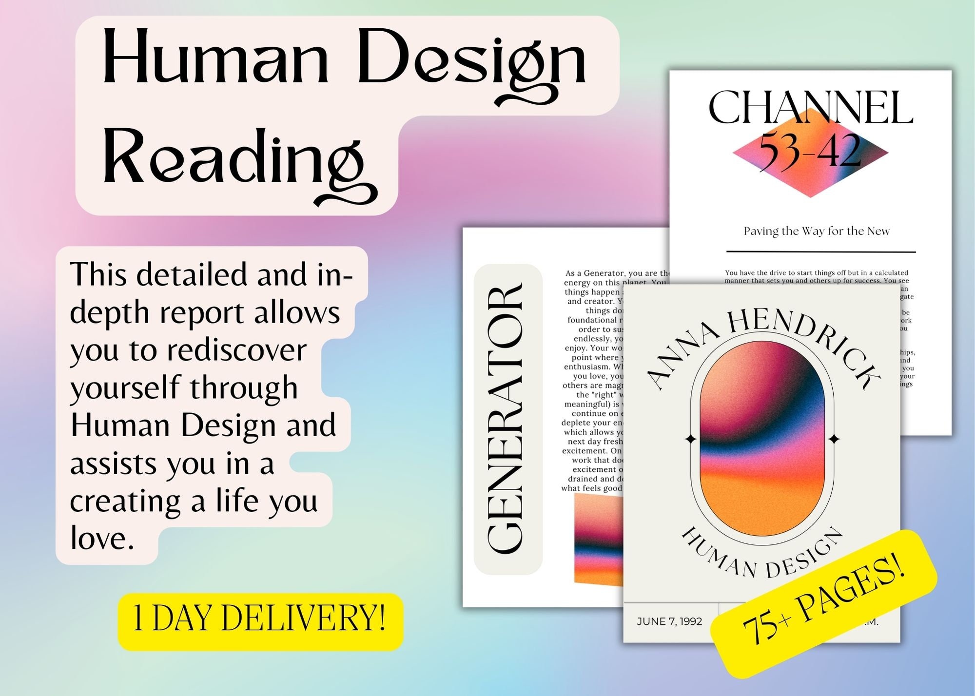 Human Design Chart Reading / Human Design Report / Human Design ...