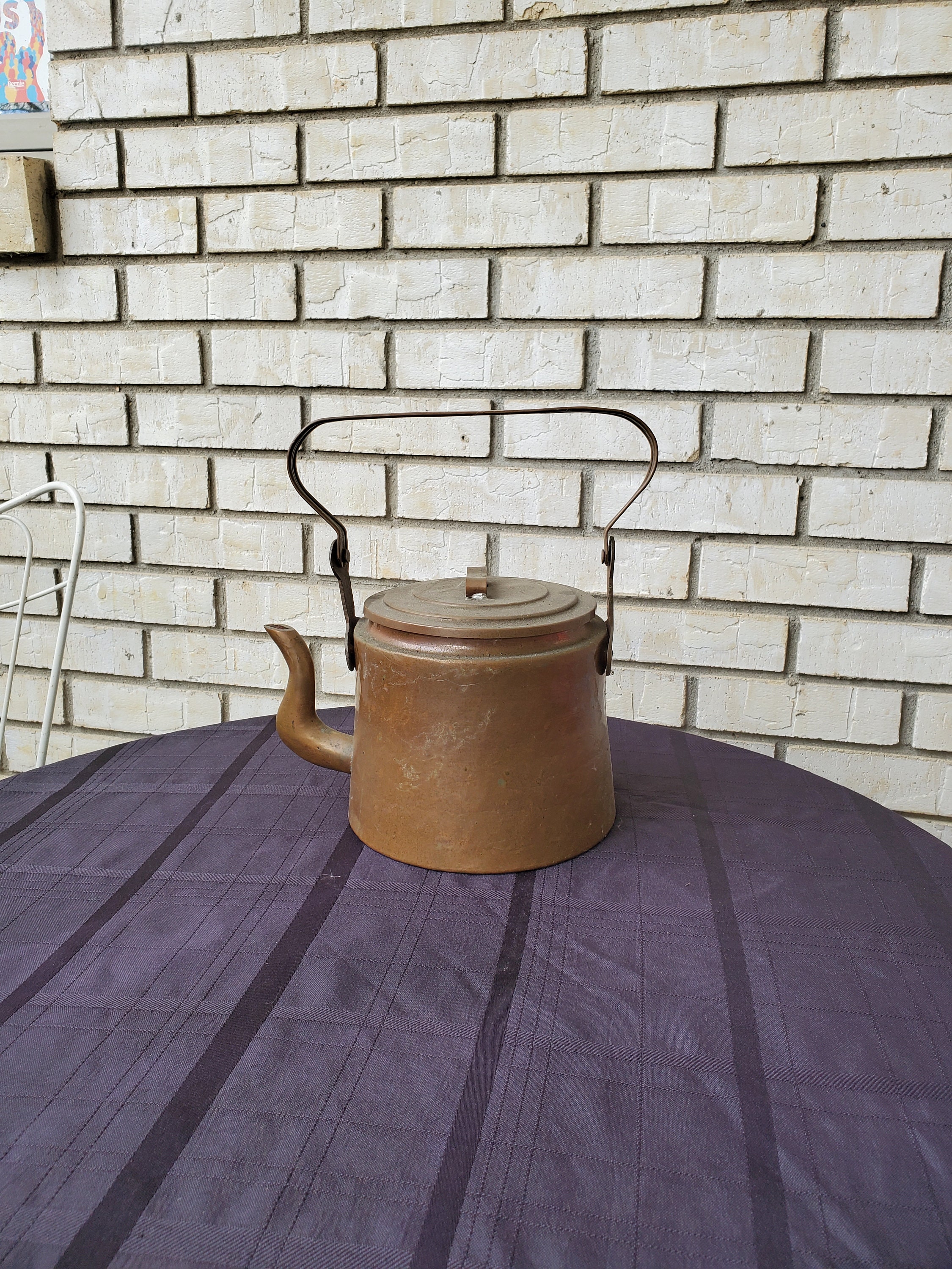 Vintage Cooper Teapot With Handle Primitive Decor - Etsy