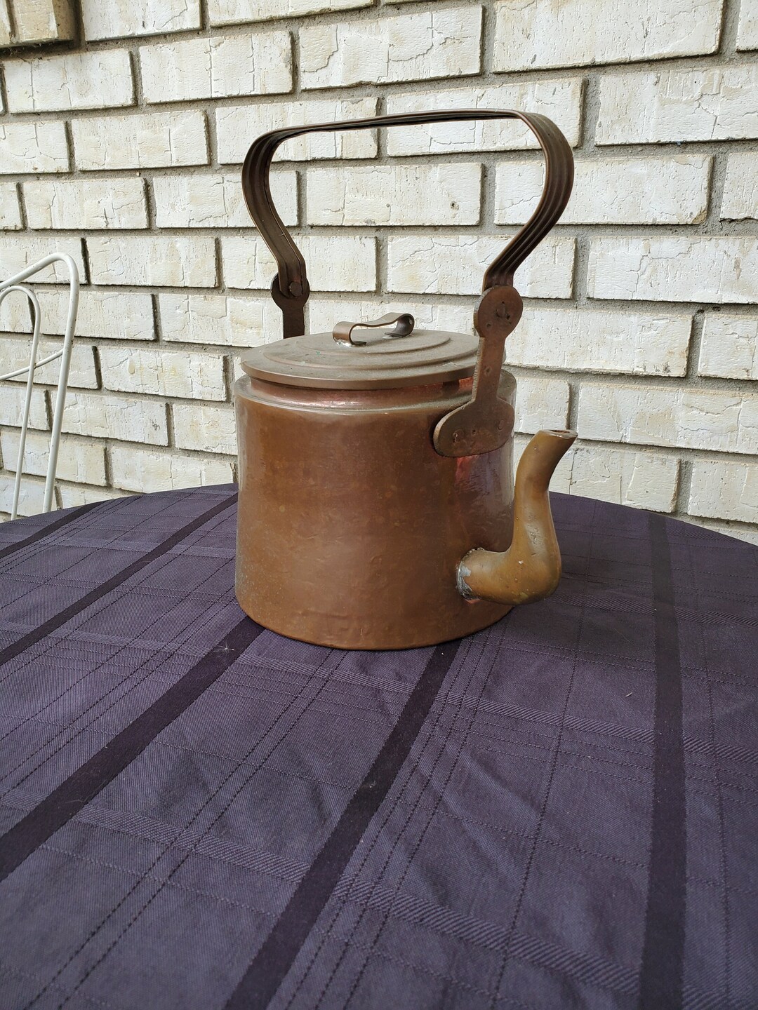 Vintage Cooper Teapot With Handle Primitive Decor - Etsy