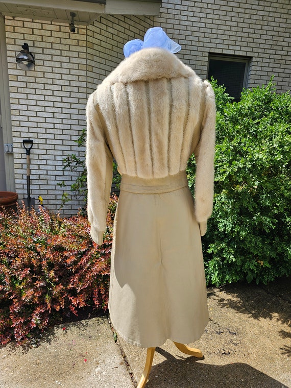 Vintage Mink and Leather Coat Ivory Leather 3 way Jac… - Gem