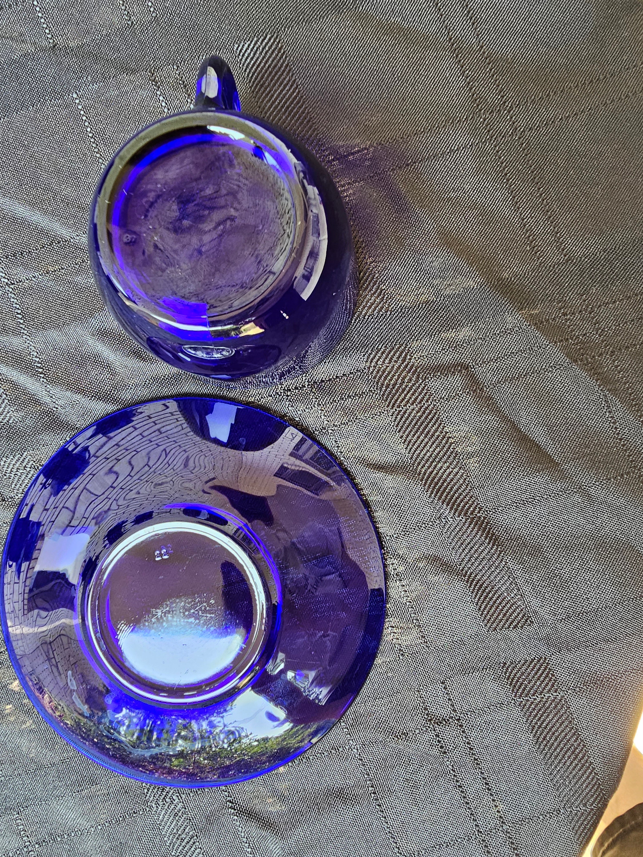 Vintage Cobalt Blue Tea Cup and Saucer Set Price for One Cup Multiple ...