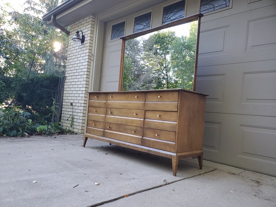Vintage Heywood Wakefield Cadence Lady s 9 Drawer Dresser Mid Century Modern Credenza 1950s Danish Modern Design Etsy