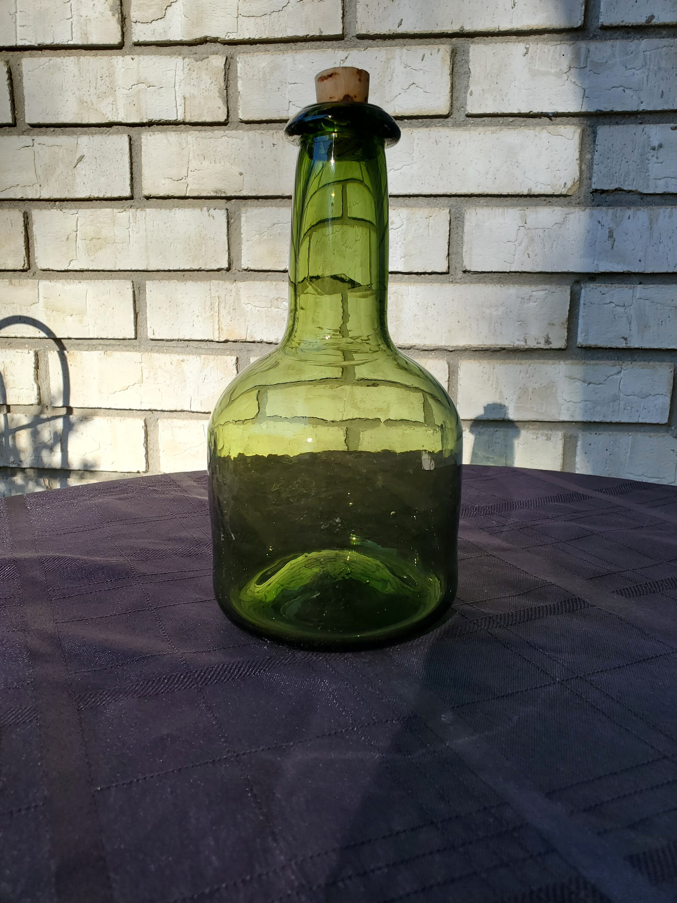 Vintage Demijohn Green Italy Glass Jar Wine Bottle Wine Jug - Etsy