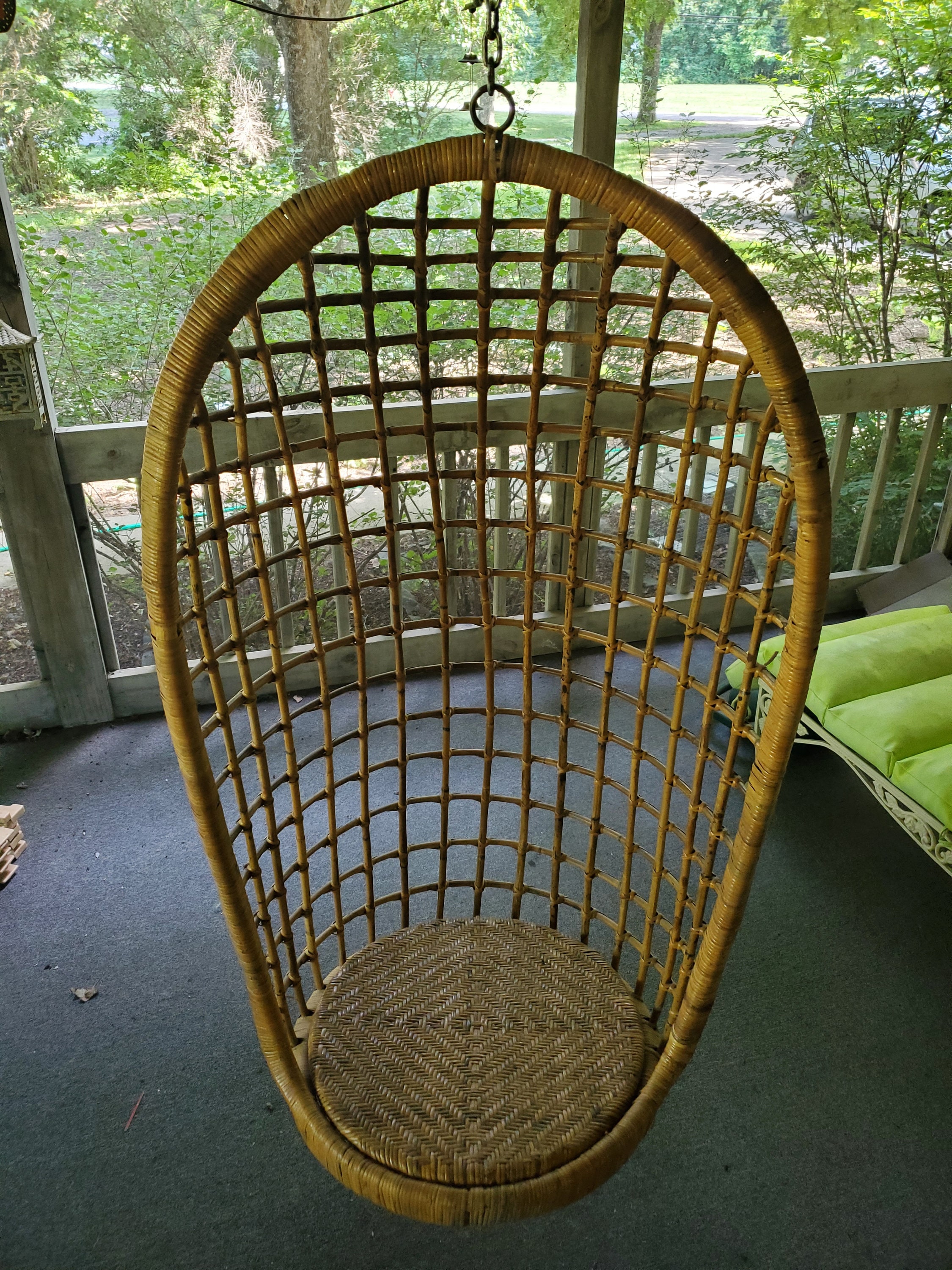 Vintage Rattan Egg Chair Mid Century Modern Hanging Egg Chair - Etsy