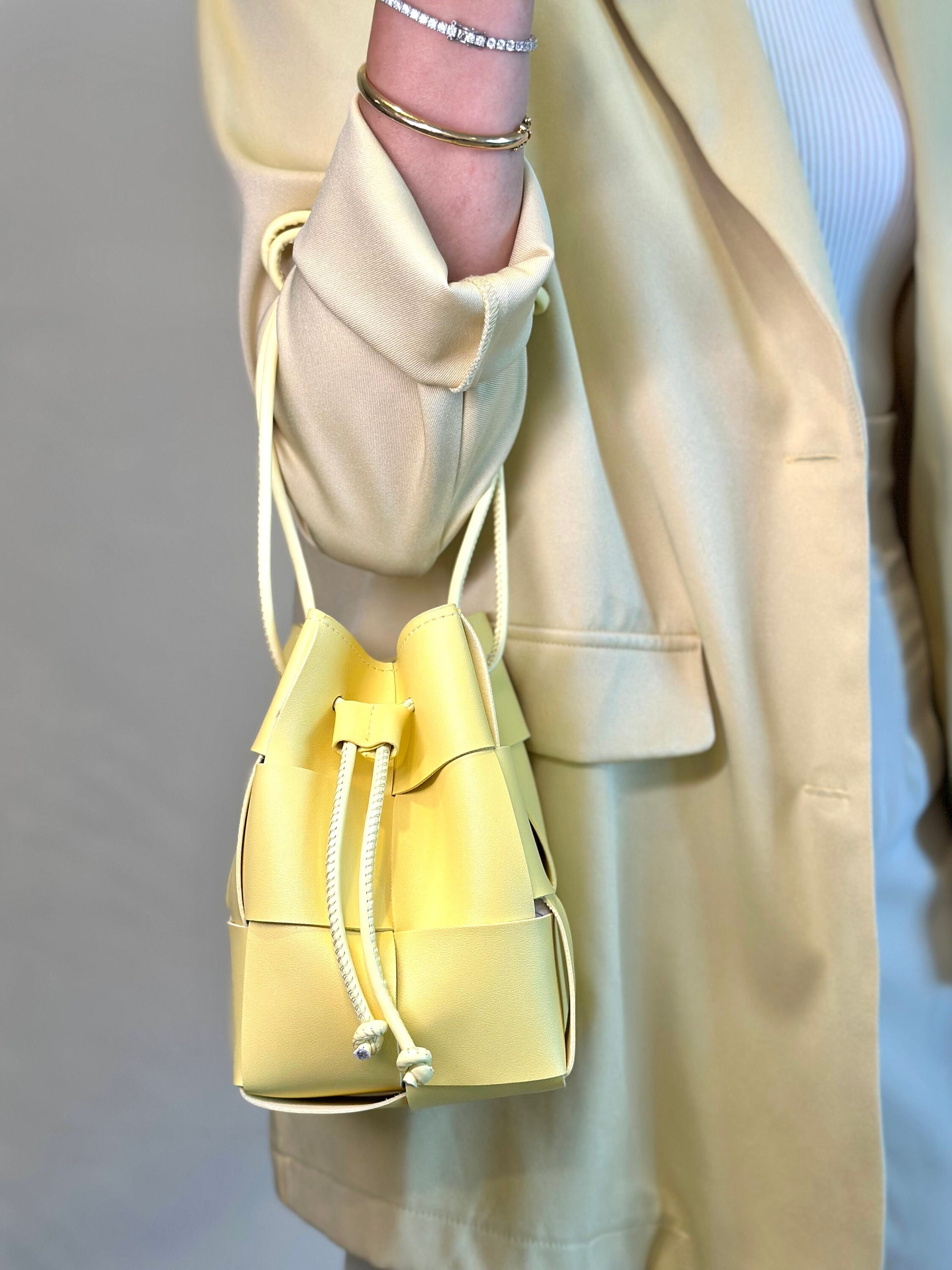 YELLOW BUCKET BAG - Etsy