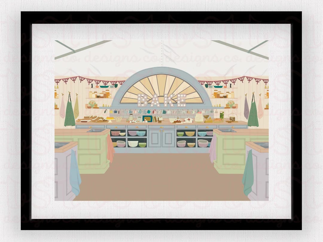 Great British Bake off Art Print | Baking Show Tent Poster | Paul ...